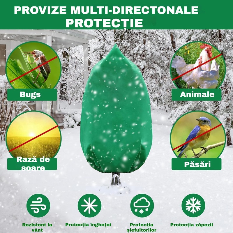 2 db növényvédő huzat, 240x200x200cm, zöld, poliészter - eMAG.hu