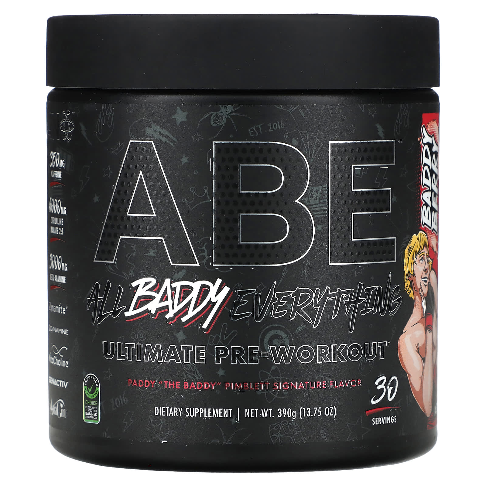 Supliment alimentar ABE Ultimate Pre-Workout, Baddy Berry, 390 g, 350 ...