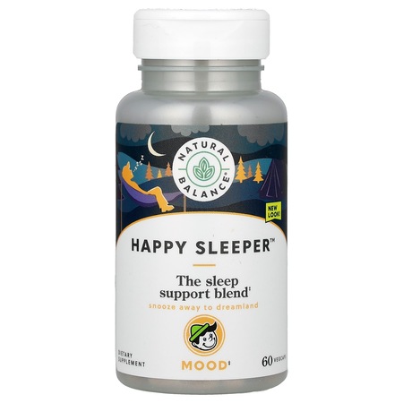 Supliment alimentar Happy Sleeper, 60 capsule, melatonina, L-teanina, 5 ...