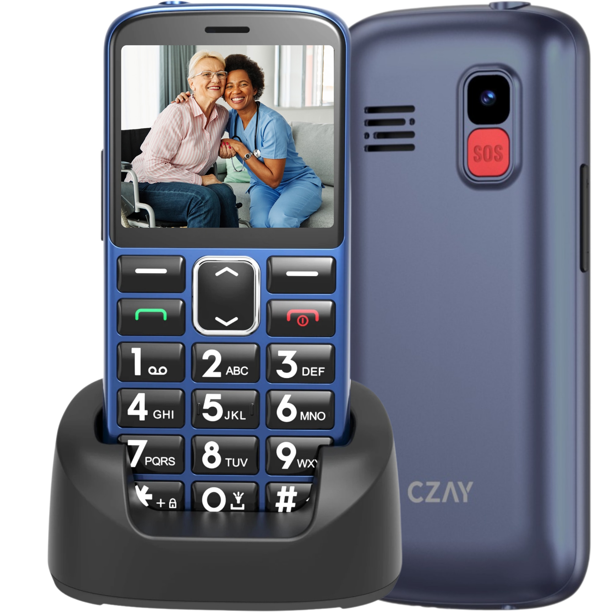Telefon Mobil Seniori cu Butoane Mari CZAY®, Meniu in Limba Romana ...