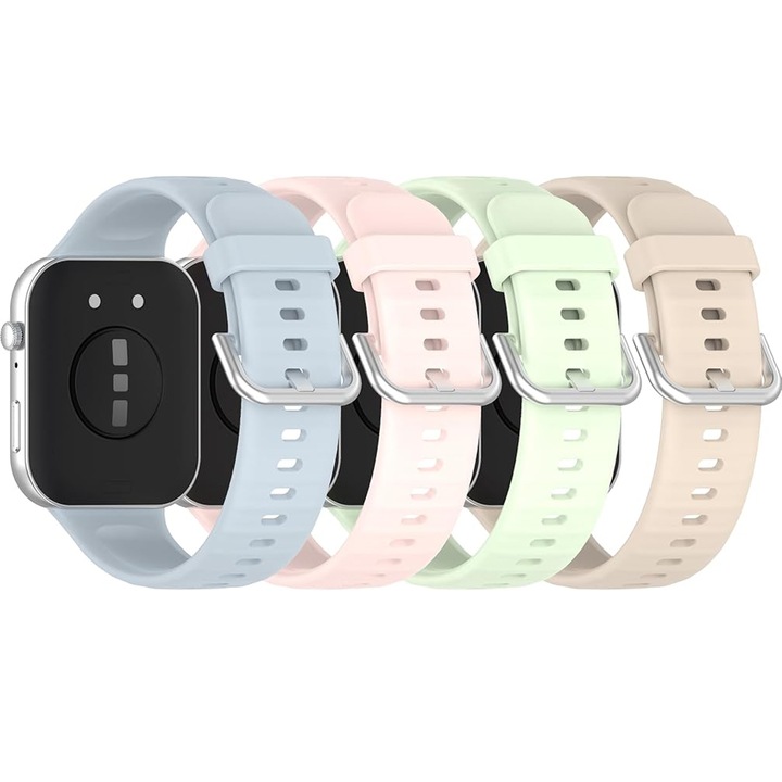 Set 4 curele din silicon, Compatibil cu Huawei Watch Fit 3，Fit 4，Fit 4 ...