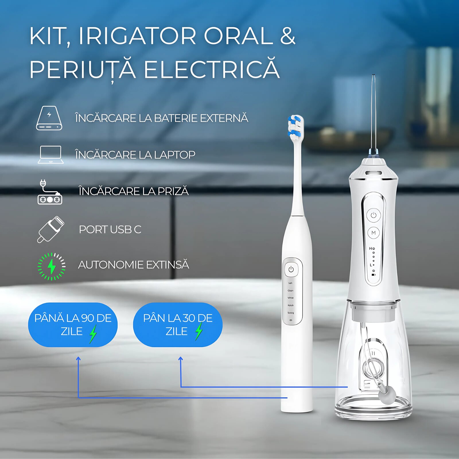 Irigator Bucal Profesional tip Dus Bucal si Periuta de dinti electrica ...