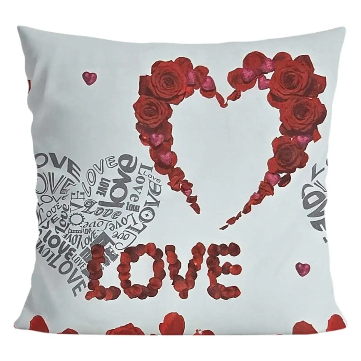 Fata de Perna 70x70, Polibumbac 70%Bumbac 30%Poliester, model love rosu ...
