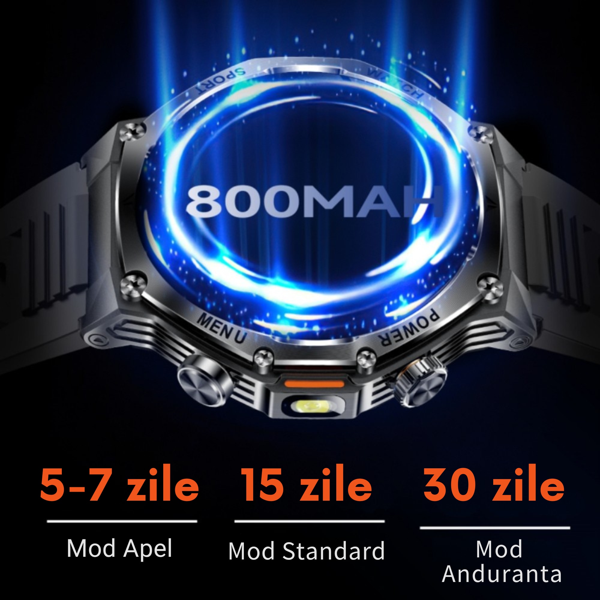 Ceas smartwatch barbati premium Wingereich, aliaj metalic, ecran 1.8 ...