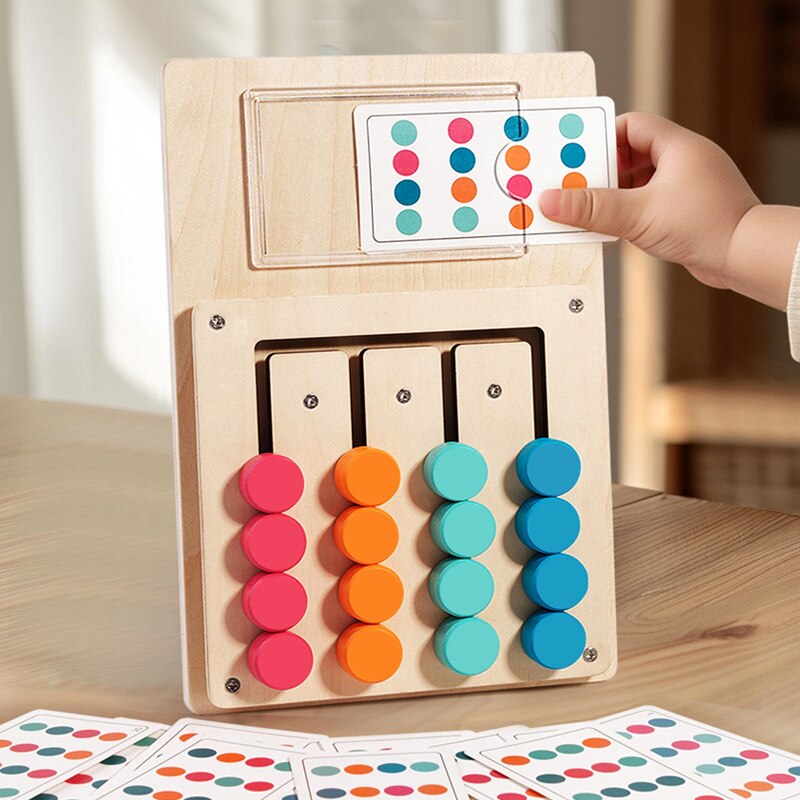 Tabla senzorială educațională din lemn, puzzle Montessori, joc de ...