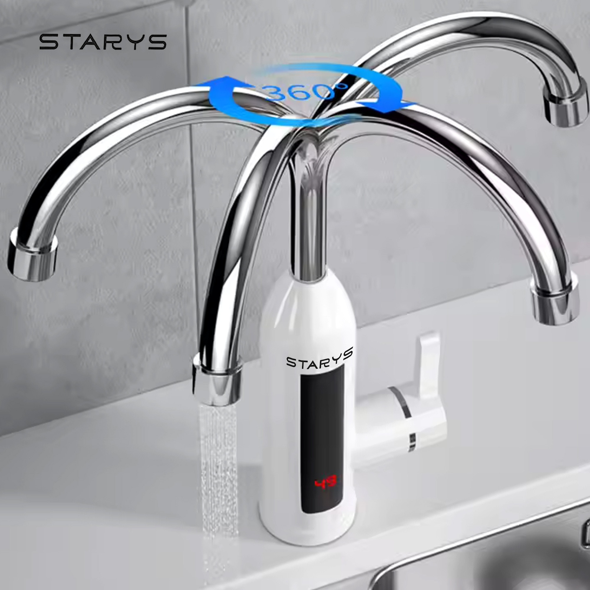 Robinet Electric Instant Apa Calda STARYS, Afisaj LCD al Temperaturii ...