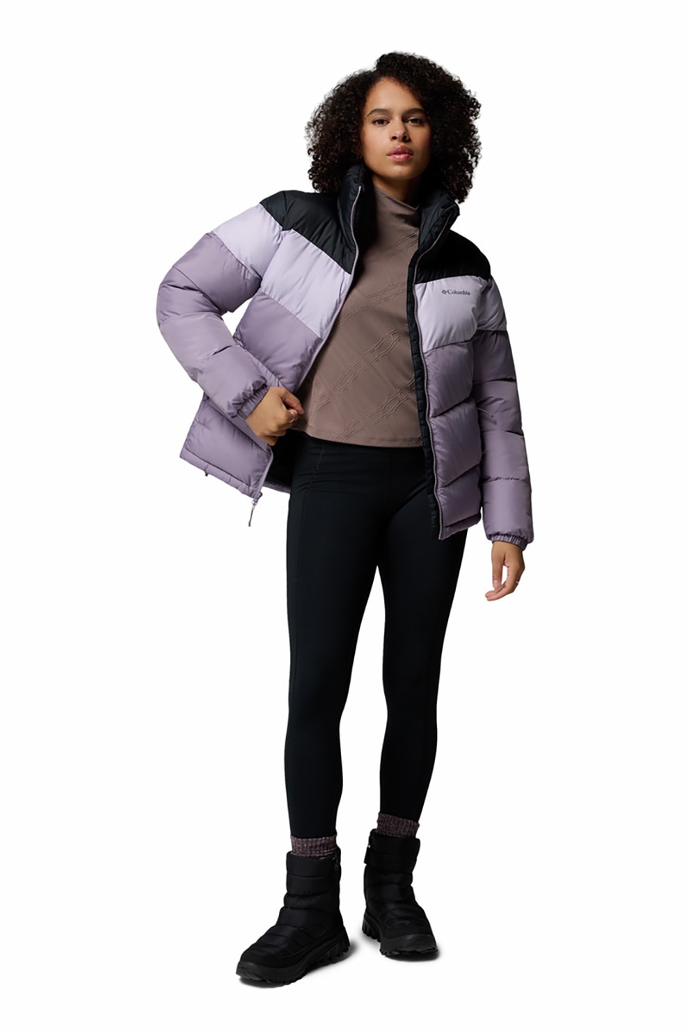 Columbia, Geaca cu model colorblock Puffect™ II, Negru, Gri, M - eMAG.ro