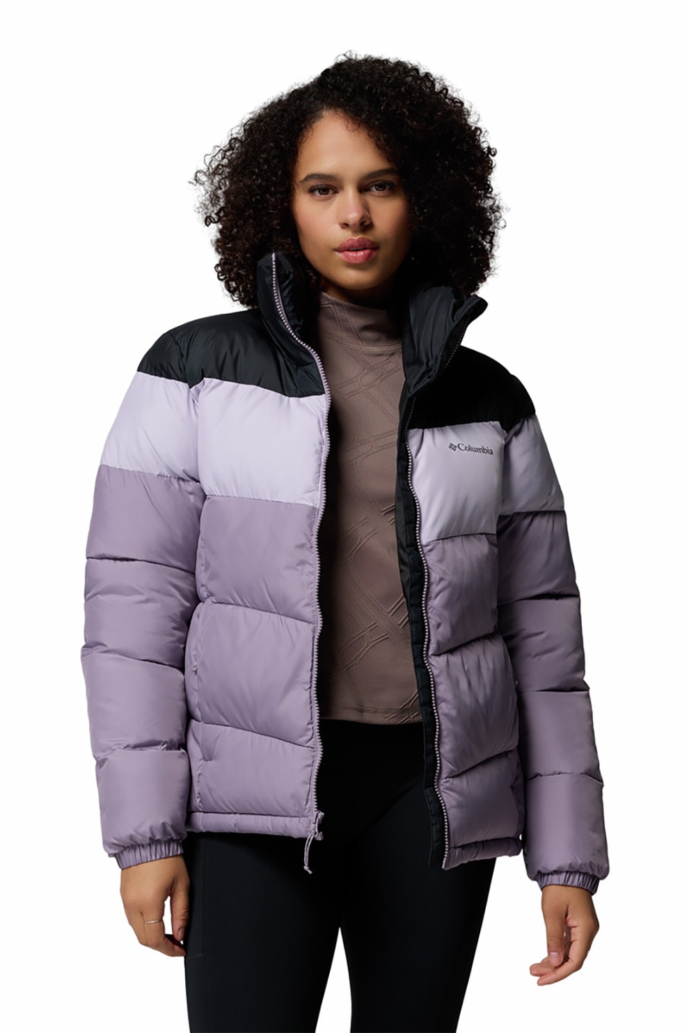 Columbia, Geaca cu model colorblock Puffect™ II, Negru, Gri, M - eMAG.ro