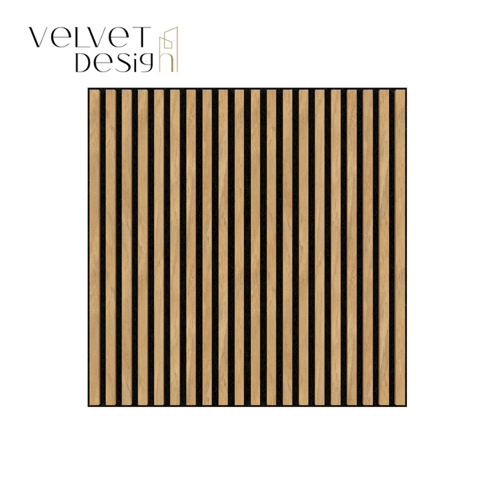Riflaj decorativ modular Top Line, panou acustic din lamele MDF cu ...