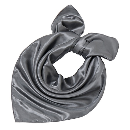 Esarfa patrata mica, matase, 60x60cm, gri - eMAG.ro