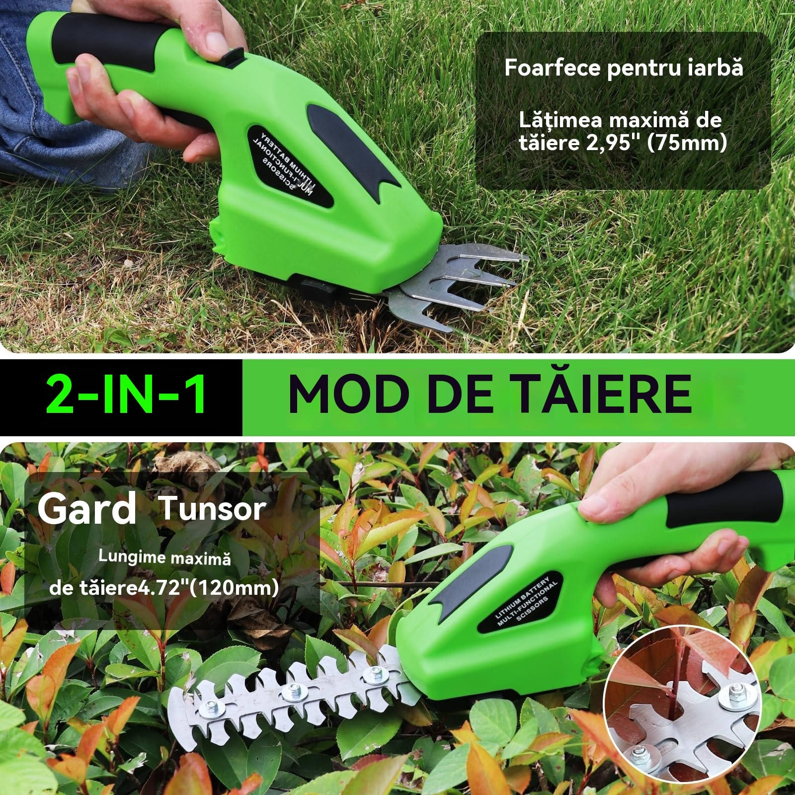 Masina de tuns gard viu de uz casnic, masina de tuns iarba mica cu ...