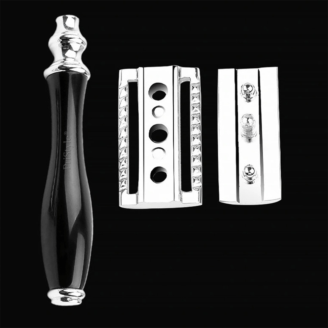 Set Aparat de Ras Traditional, Barbierit Clasic cu Lama Dubla, Bol si ...