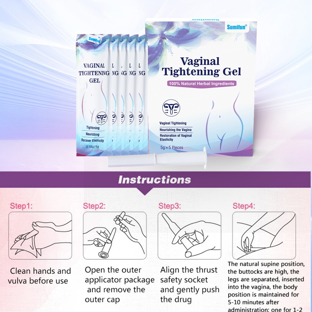 Gel vaginal de strangere, 5 g fiecare, pachet de 5, gel delicat, care ...