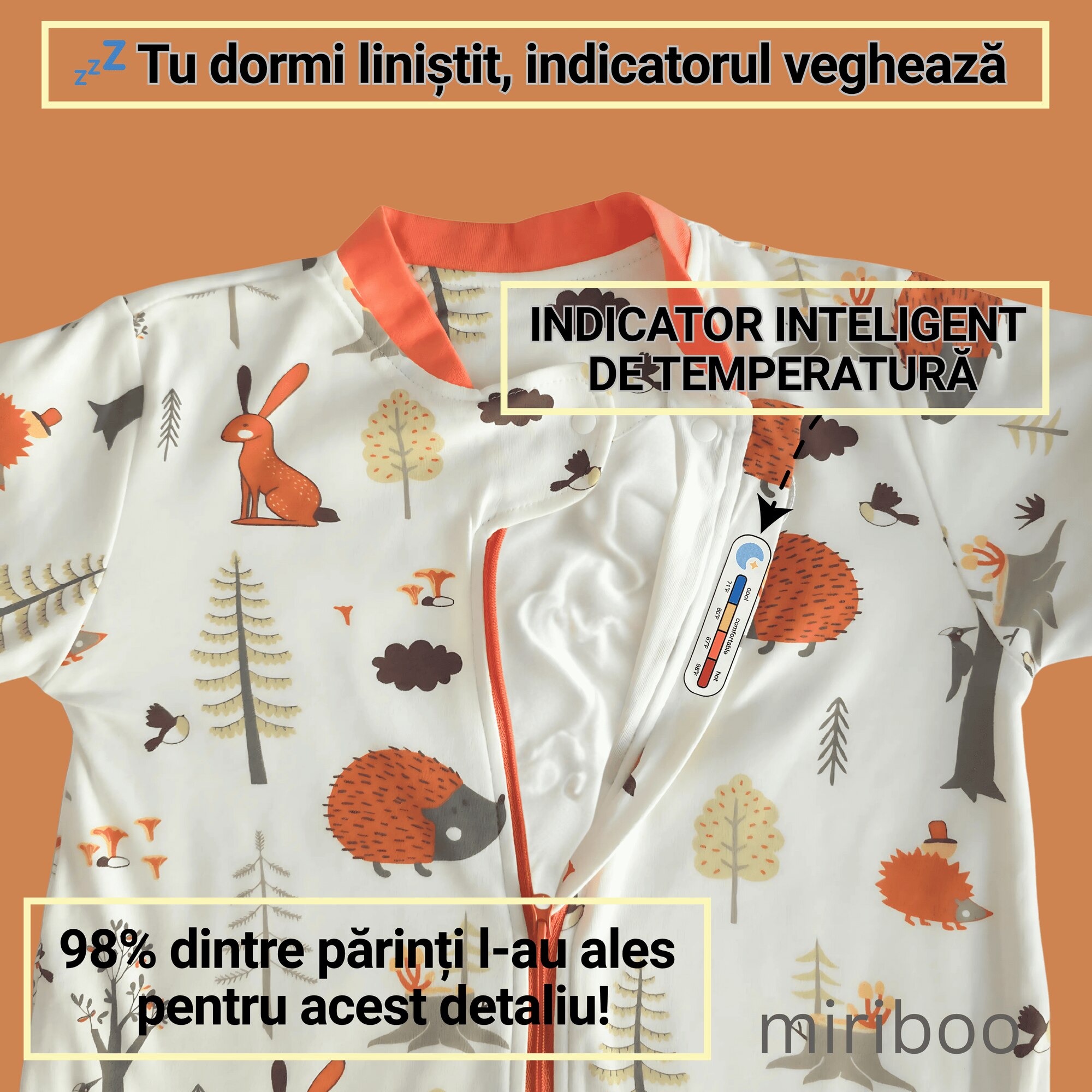 Sac de Dormit cu Picioare pentru Copii, 2.5-4 ani, 1 TOG, 100% Bumbac ...