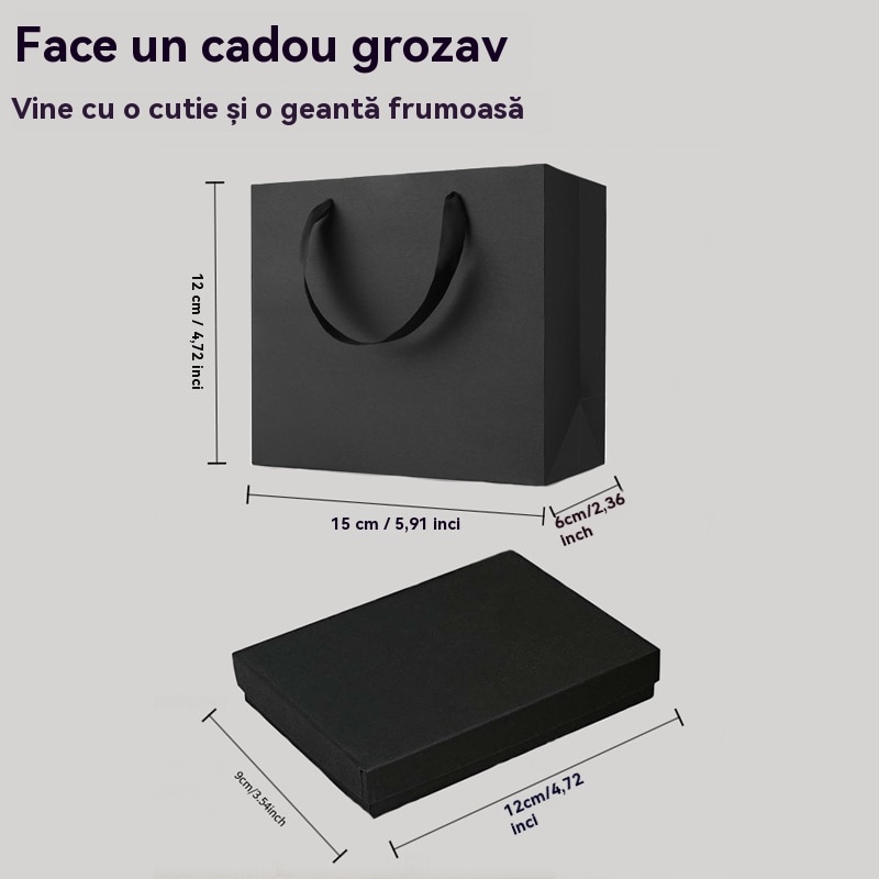 Portofel pentru barbati, FomoX, cu agrafa pentru bani Fante subtiri din ...