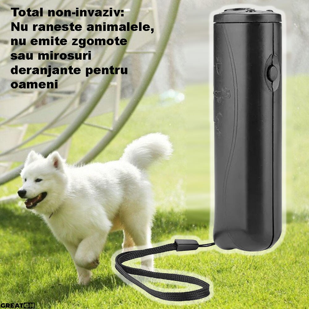Dispozitiv Ultrasonic Portabil Anti-Caini Agresivi GREATON Model ...