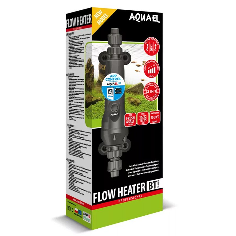 Incalzitor de acvariu Aquael Flow Heater BT, reglare temperatura 19-33C ...