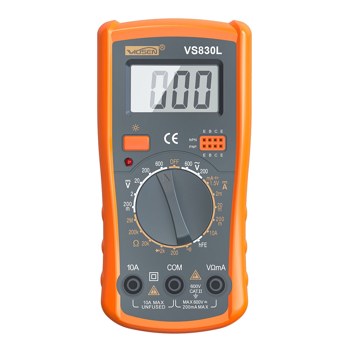 Digitális multiméter, VIOSEN VS830L AC/DC 600 V, DC 10 A, Ellenállás ...