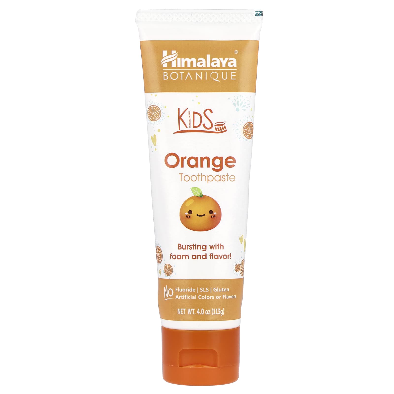 Pasta de dinti pentru copii, Himalaya, cu aroma de portocala, 113 g ...