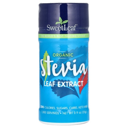 Indulcitor organic SweetLeaf Stevia, 25 g, fara calorii, fara zahar ...
