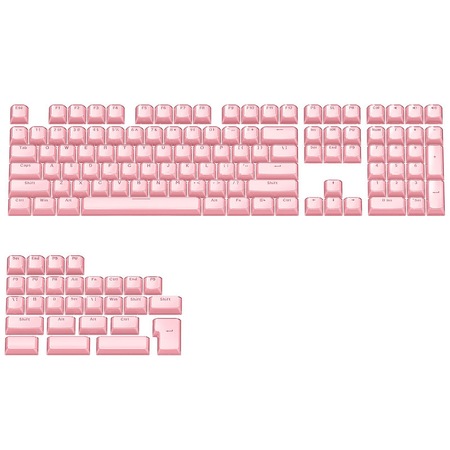 Set keycaps pentru tastatura mecanica, 136 taste, aspect cristal dublu ...
