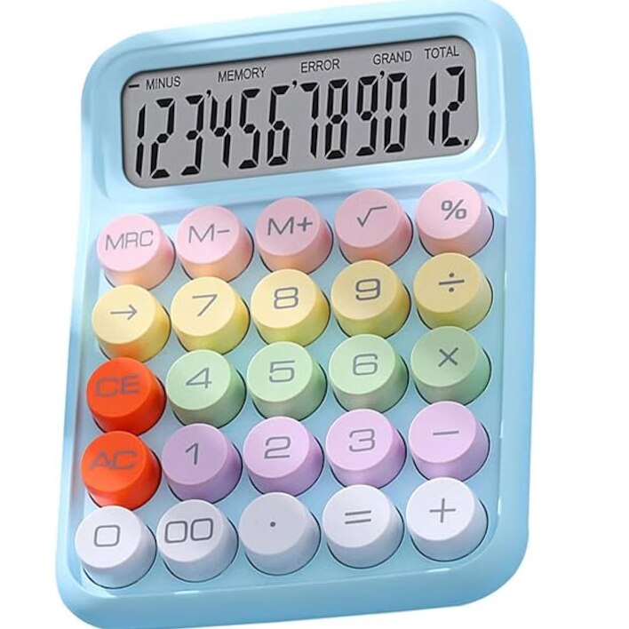 Calculator de birou SPIROVALIM, cu afisaj mare, taste rotunde colorate ...