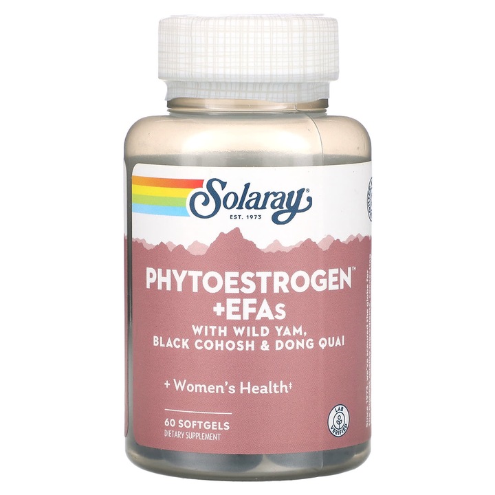 Solaray, Fitoestrogeni + EFA, ignama salbatica, cimicifuga neagra, Dong ...