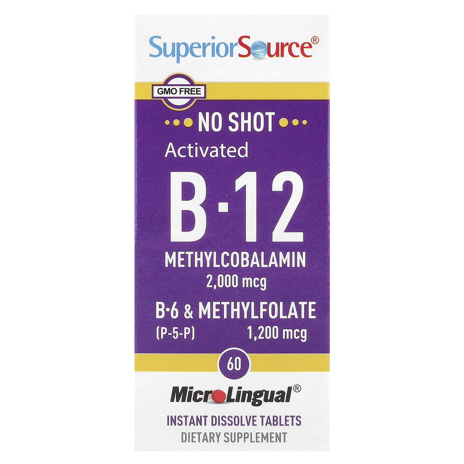 Supliment alimentar, Superior Source, Metilcobalamina B12 activata, B-6 ...
