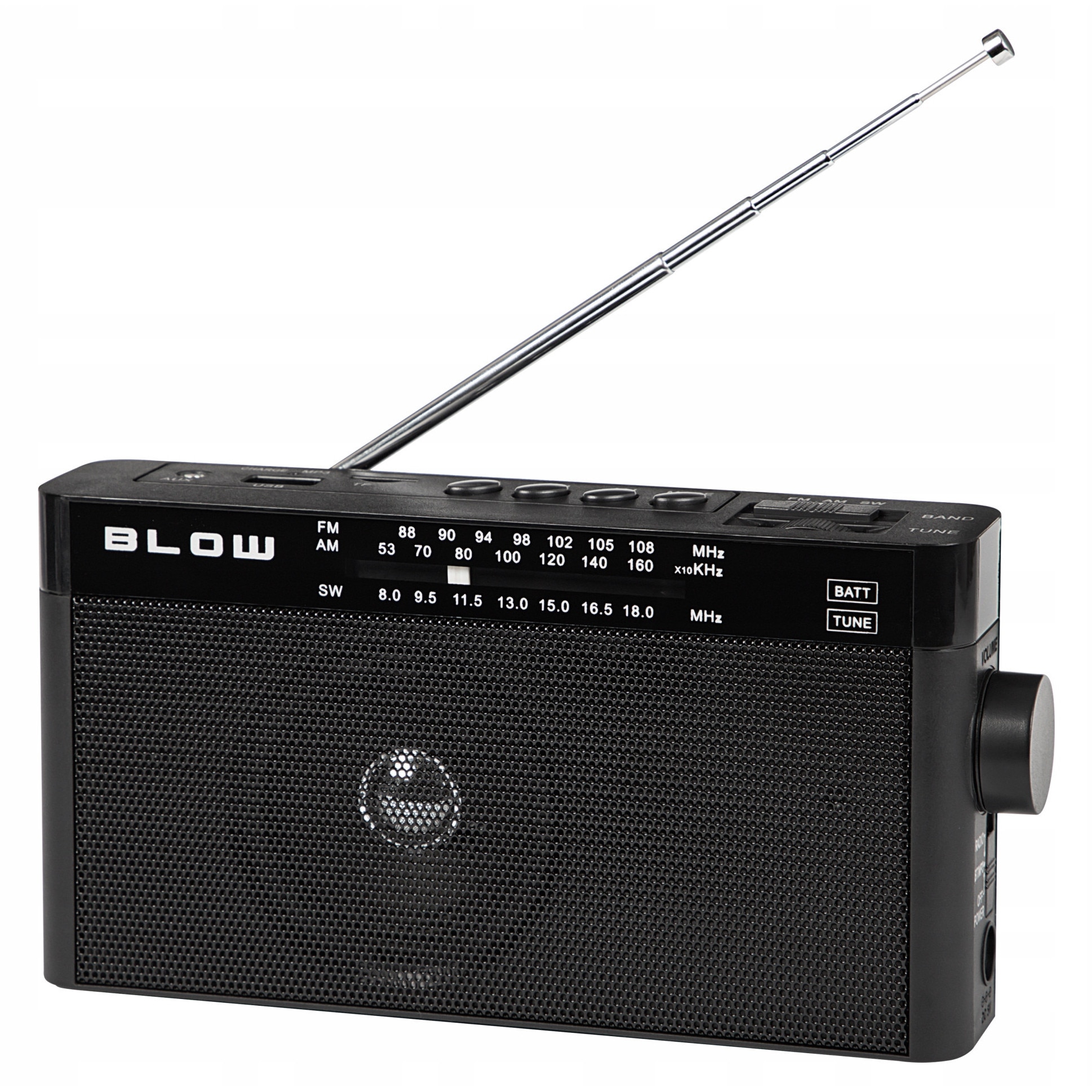 Radio portabil Blow RA9 AM/FM/SW, Bluetooth, USB, SD, 190x97x51mm - eMAG.ro