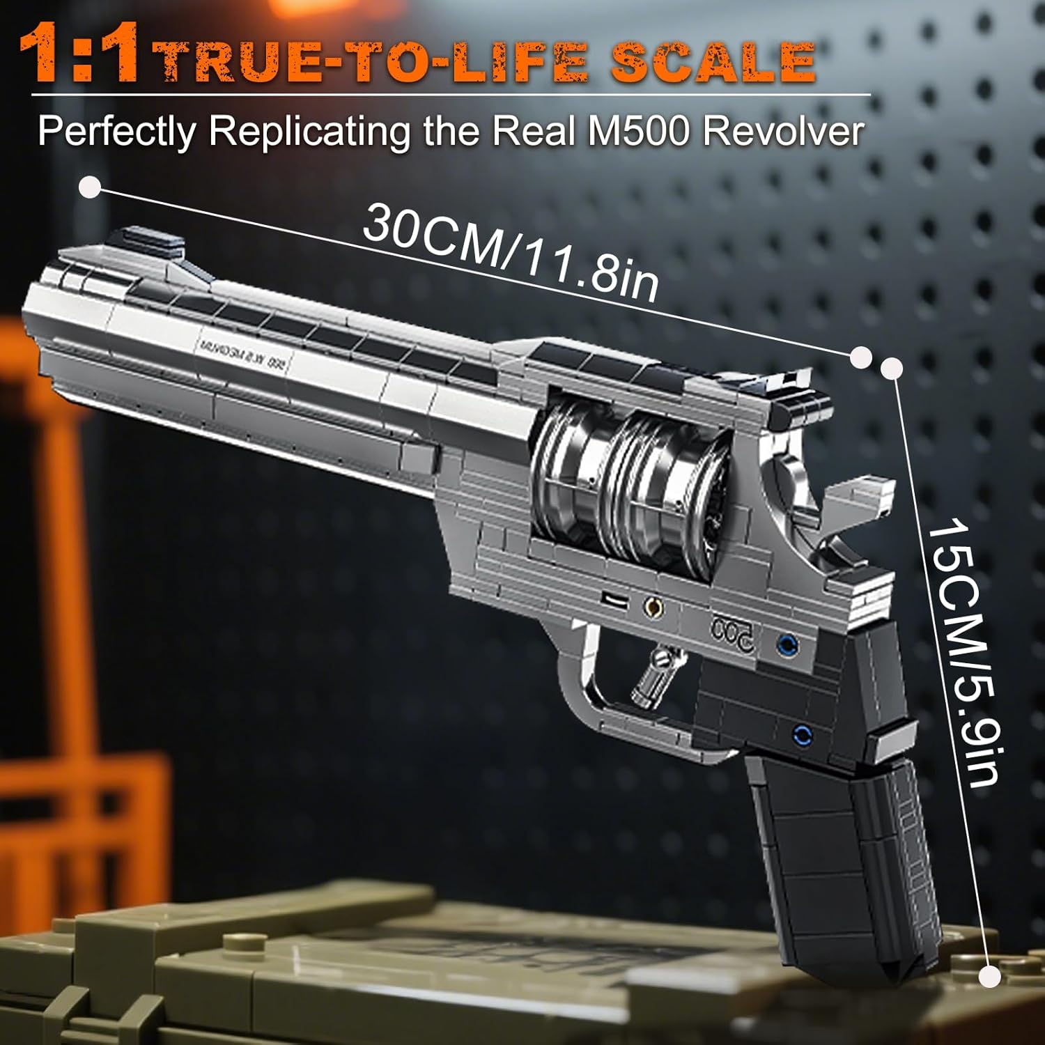 Set de constructie Educationala, Suness, Pusca revolver, 1:1, 428 piese ...