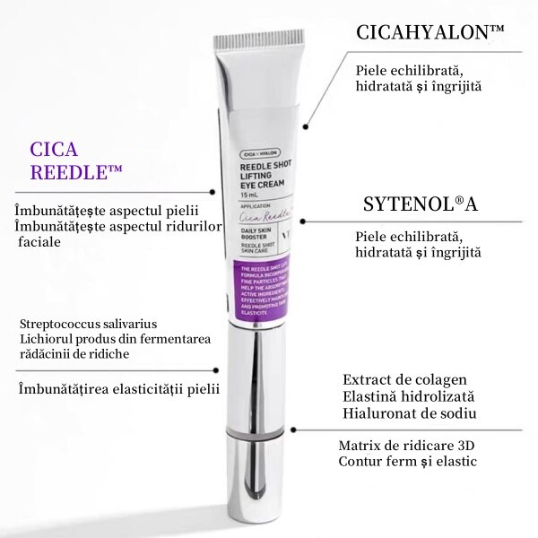 Крем за очи, VT Cosmetics Reedle Shot, хидратиращ, лифтинг ефект ...