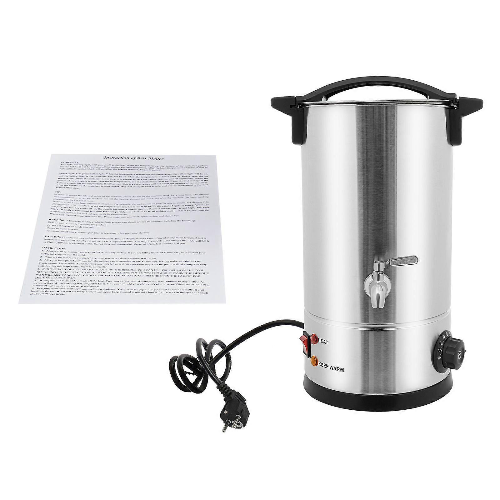 Topitor de ceara 10L, inox, capacitate mare, termostat, argintiu - eMAG.ro