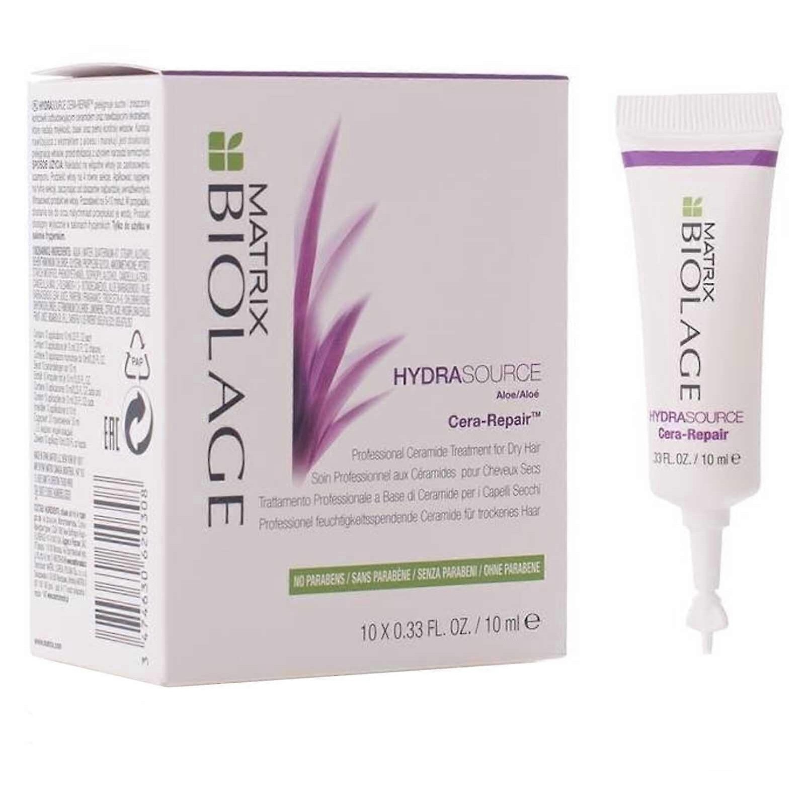 Tratament pentru par Matrix Biolage Hydra Source Cera, 10x10ml, cu ...