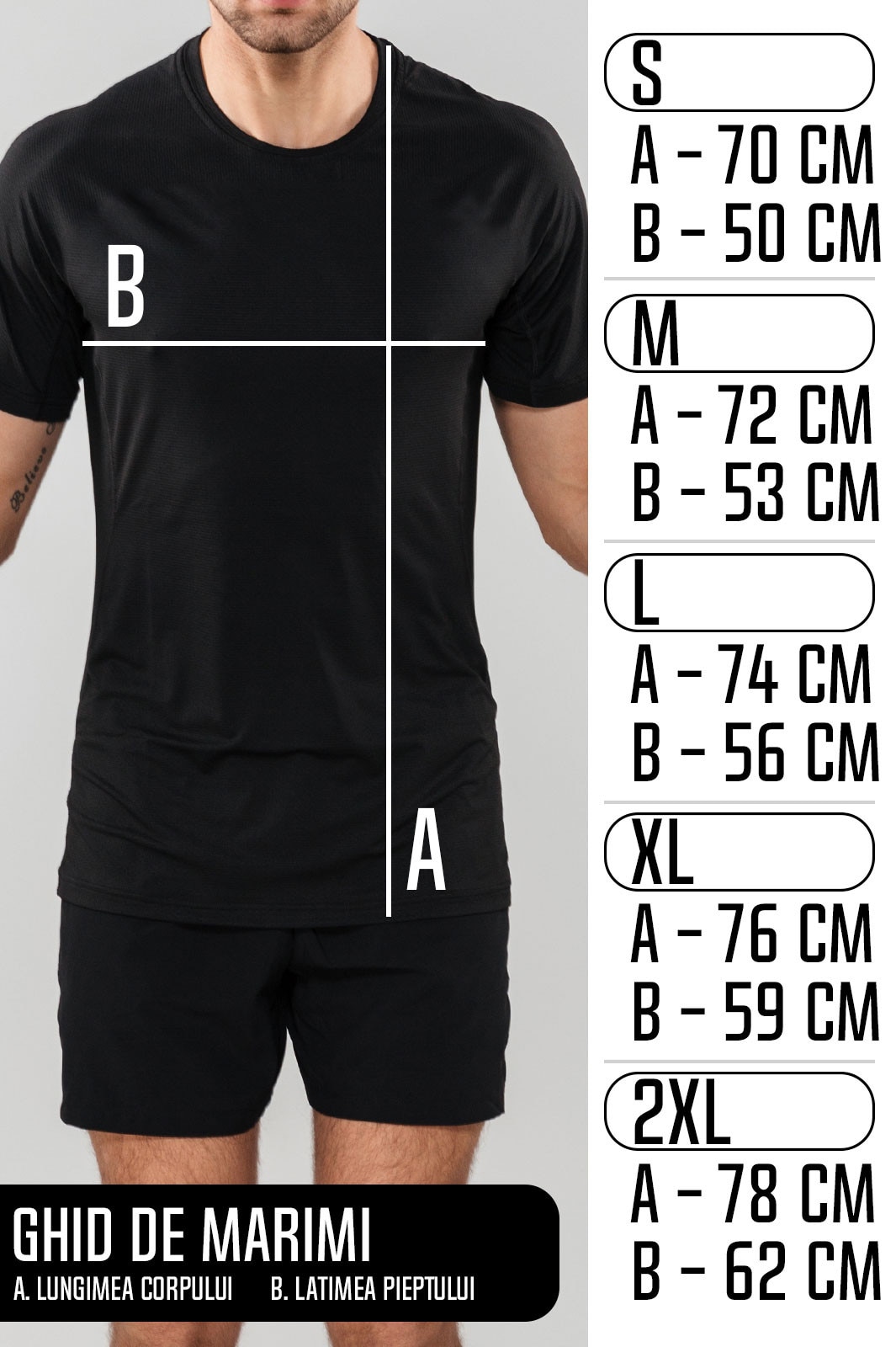 Tricou barbati PR4D4 Milano, Negru, 2XL - eMAG.ro