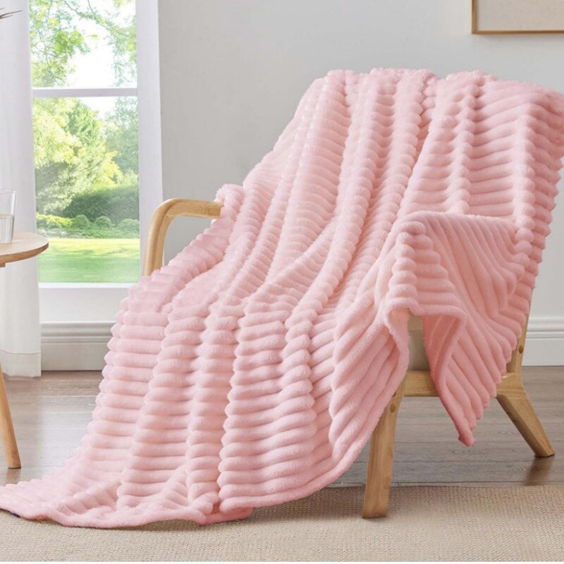 Patura din fleece pentru canapea, Unloshe, moale si calduroasa, pufoasa ...