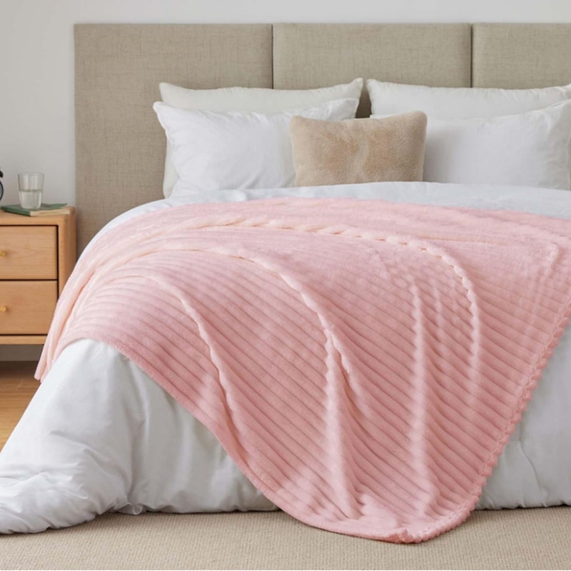 Patura din fleece pentru canapea, Unloshe, moale si calduroasa, pufoasa ...