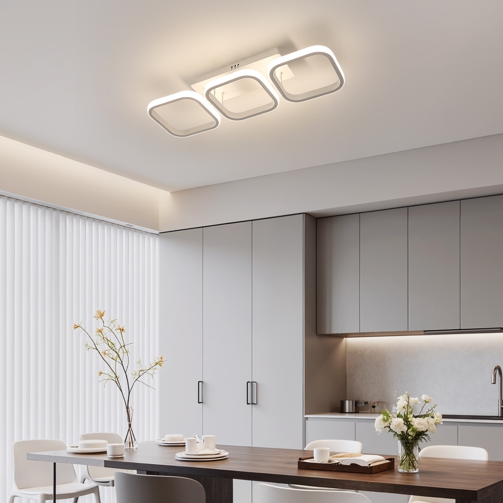 Lampa de tavan LED, Goeco, 53 cm, 32 W, Reglare continua a intensitatii ...