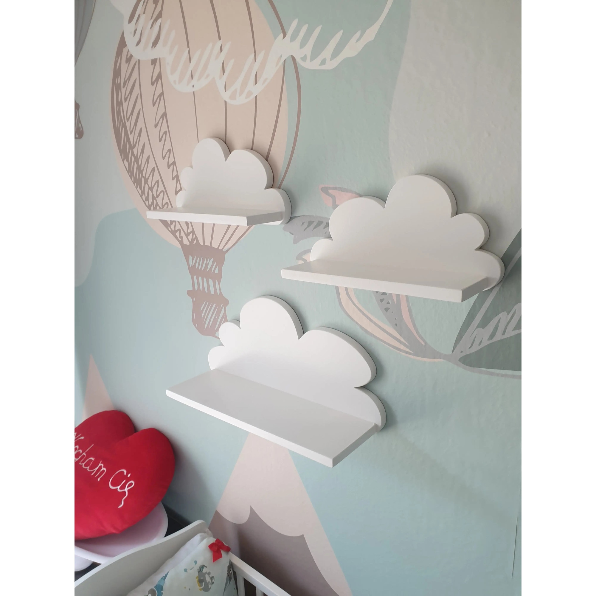 Rafturi Moliland, set 3 bucati, alb, dimensiuni variate - eMAG.ro