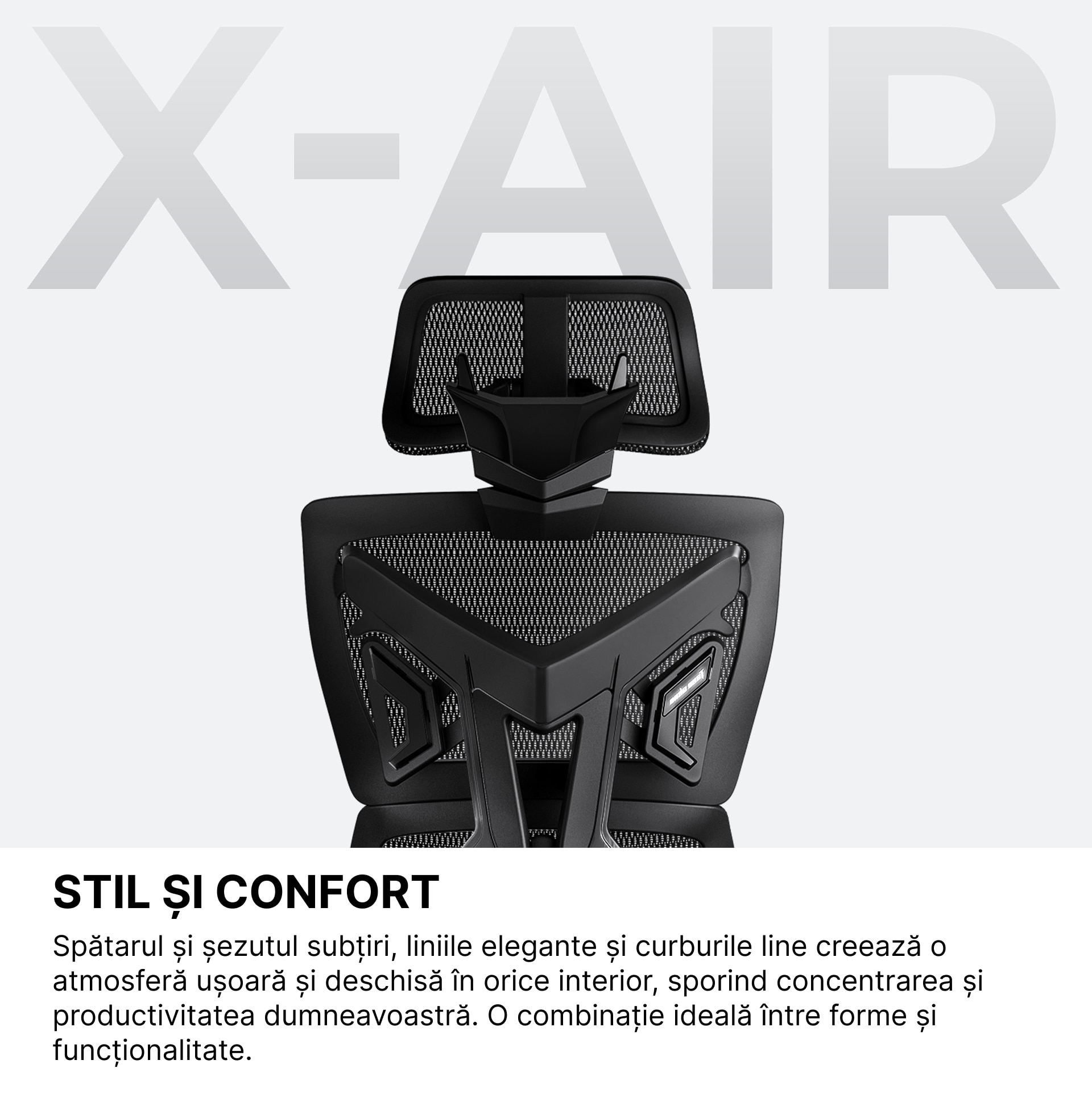 Scaun de gaming Anda Seat X-Air Mega Size XL Mesh Space Black - eMAG.ro