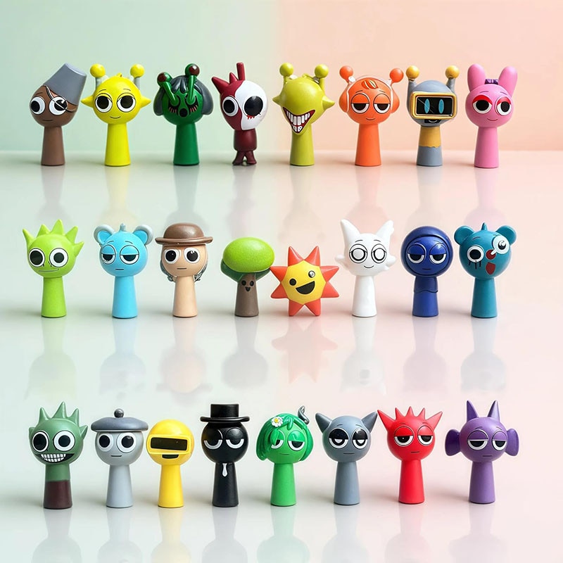 Figurine Sprunki, 24 piese, PVC non-toxic, fara BPA, pentru cadouri de ...