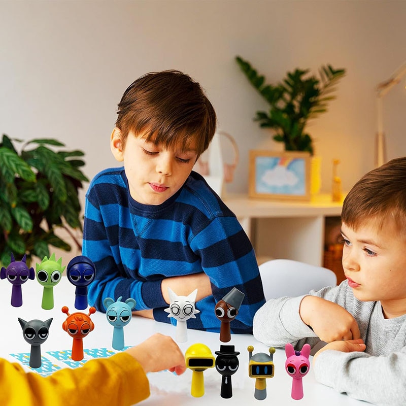 Figurine Sprunki, 24 piese, PVC non-toxic, fara BPA, pentru cadouri de ...
