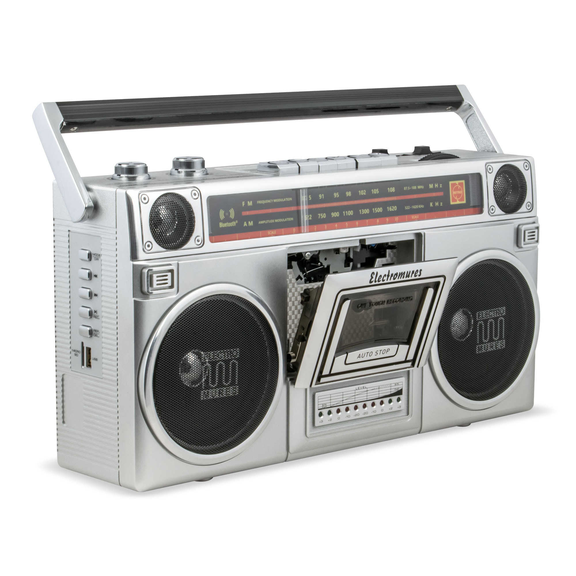 Bluetooth високоговорител с касетофон и FM/AM радио Electromures EM ...