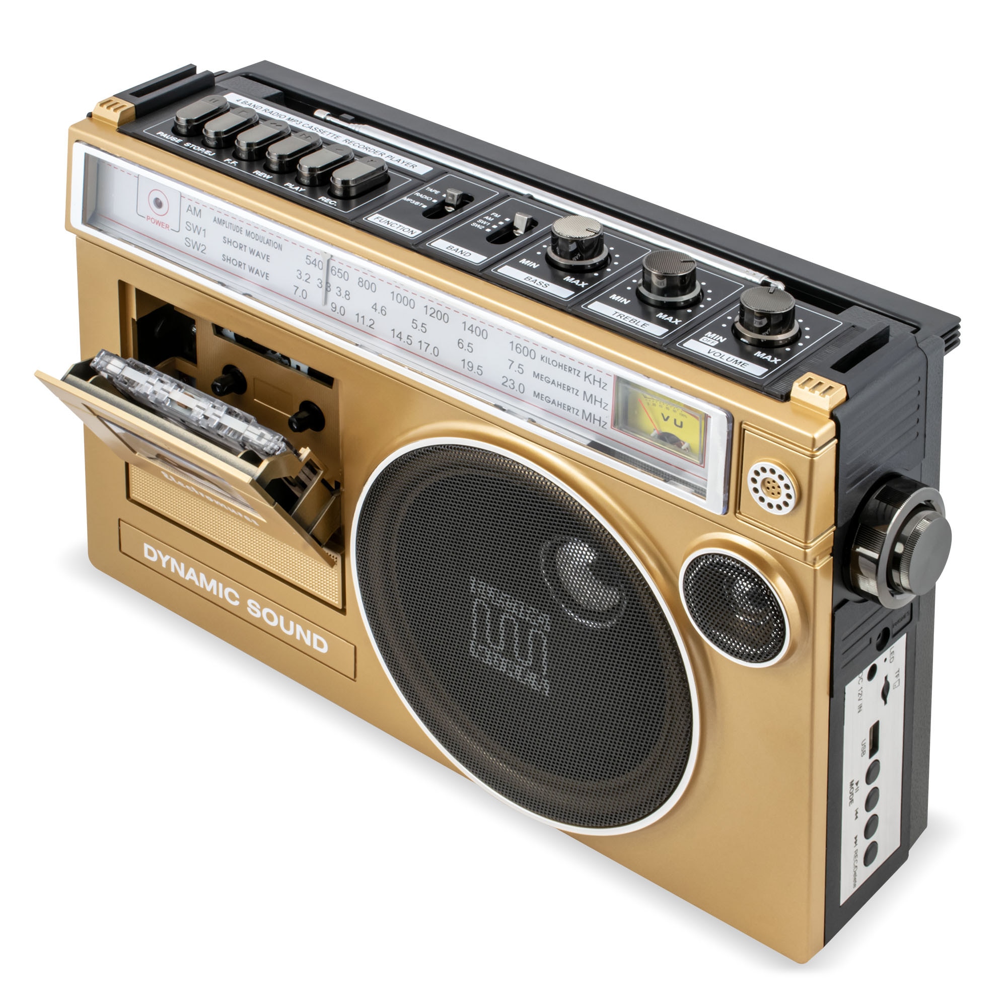 Difuzor Bluetooth cu Casetofon si Radio FM/AM/SW1/SW2 Electromures EM ...