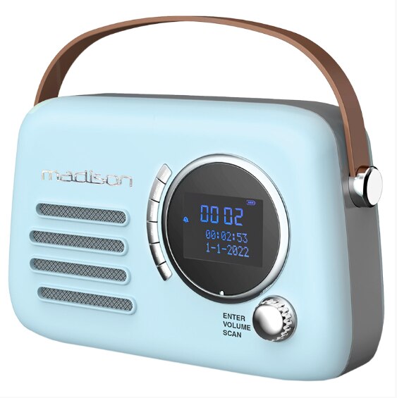 Vintage hordozható FM/DAB rádió 30W Bluetooth/AUX funkcióval - eMAG.hu