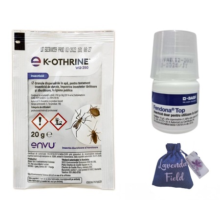 Insecticid Fendona 50 ml si K-othrine 20 gr anti plosnite, gandaci ...