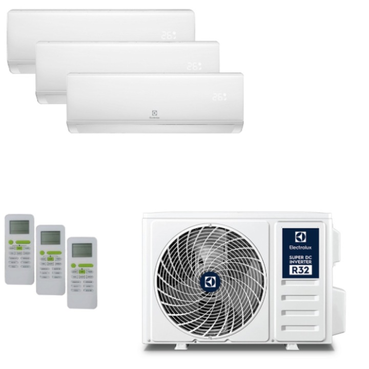 Aer conditionat Multisplit Electrolux, 3 unitati interioare 7000 BTU cu ...