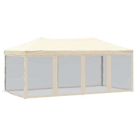 Cort pliabil Alta Marca 3x6 m, crem, cu pereti laterali, rezistent la ...