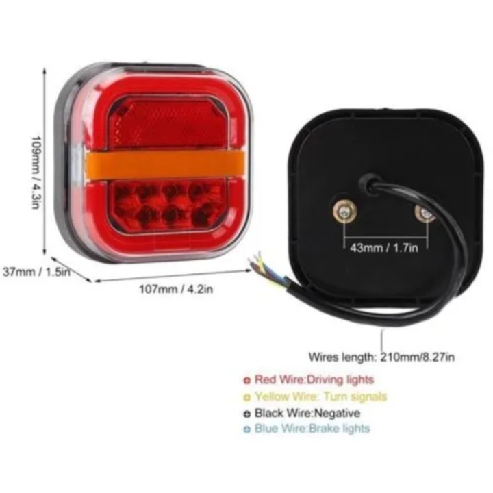 Set 2 Stopuri Auto LED Spate, Universale, pentru Remorca, Camion si ...