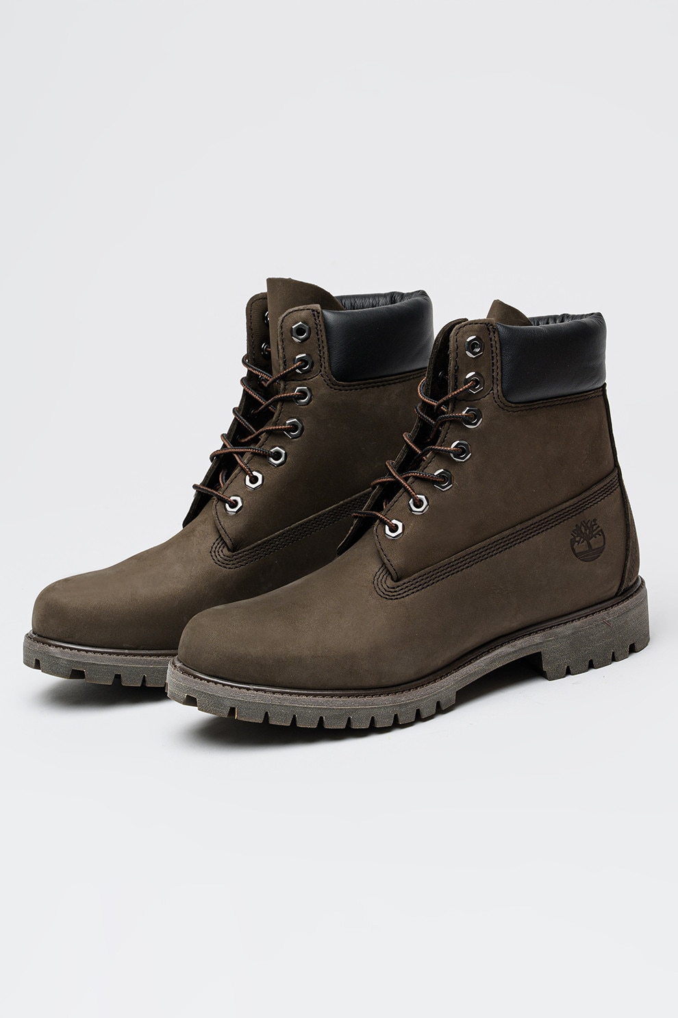 Timberland, Ghete impermeabile de piele, Maro fango, 11 - eMAG.ro