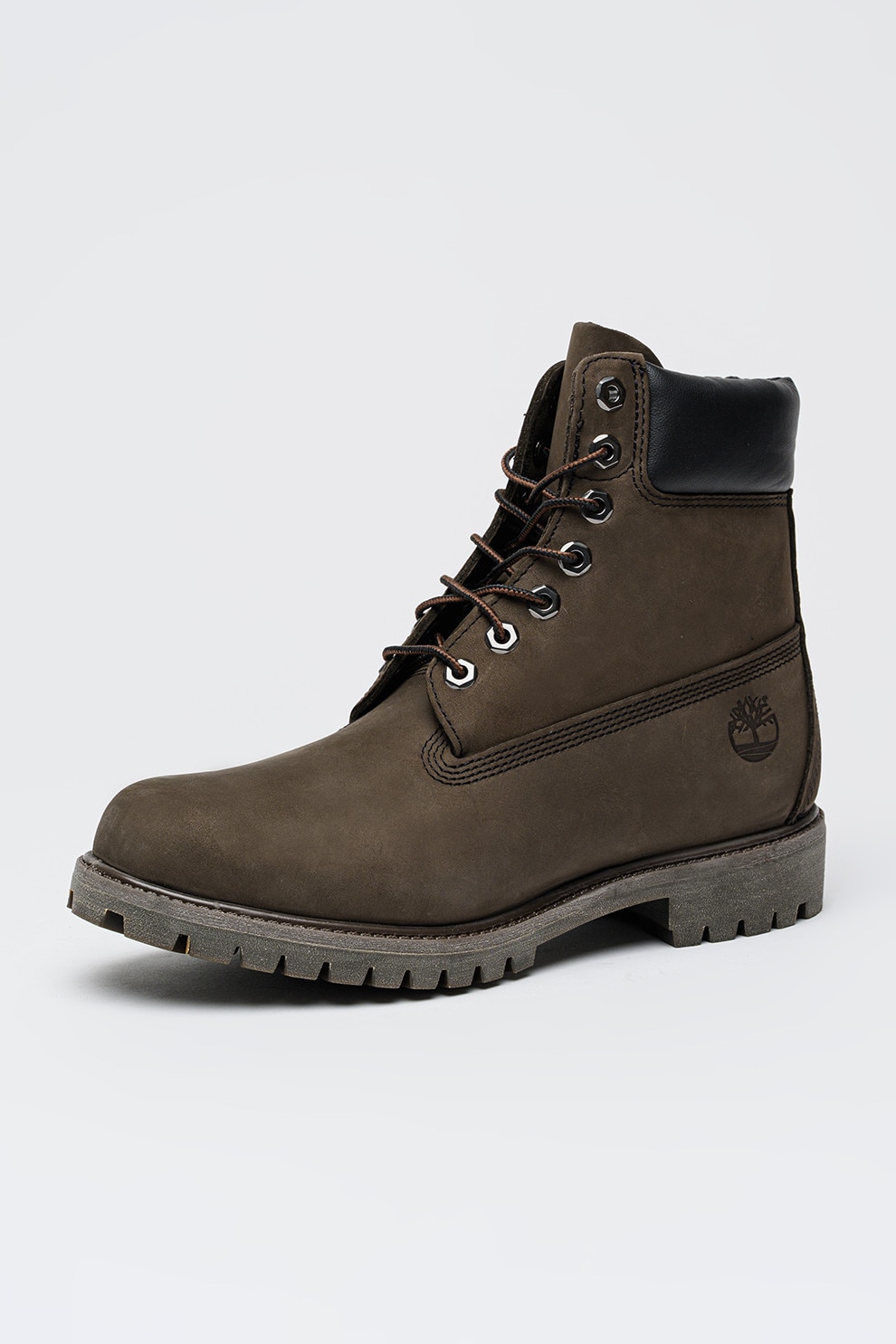 Timberland, Ghete impermeabile de piele, Maro fango, 11 - eMAG.ro